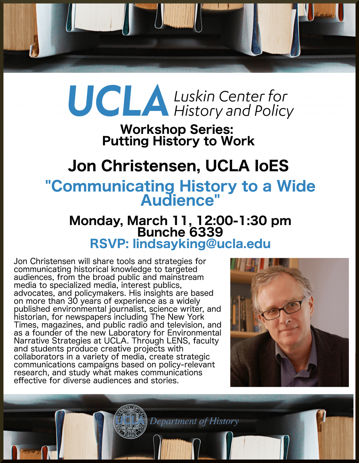 Putting History to Work Workshop Series | UCLA Luskin Center for ...